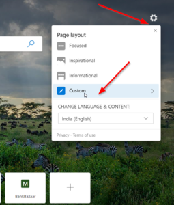 How to change Content Visibility in Microsoft Edge browser
