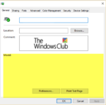 Printer properties Features section is missing in Windows 11