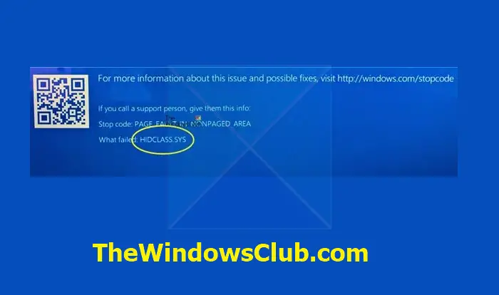 Fix HIDCLASS.sys failed Blue Screen error on Windows 11/10 Fix HIDCLASS.sys failed Blue Screen error on Windows 11/10