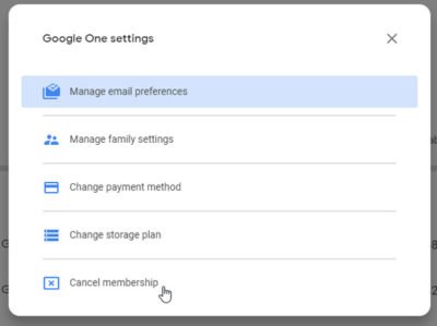 How to change or cancel Google One subscription