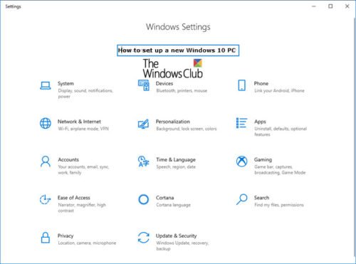 How to set up & configure a new Windows 11/10 computer