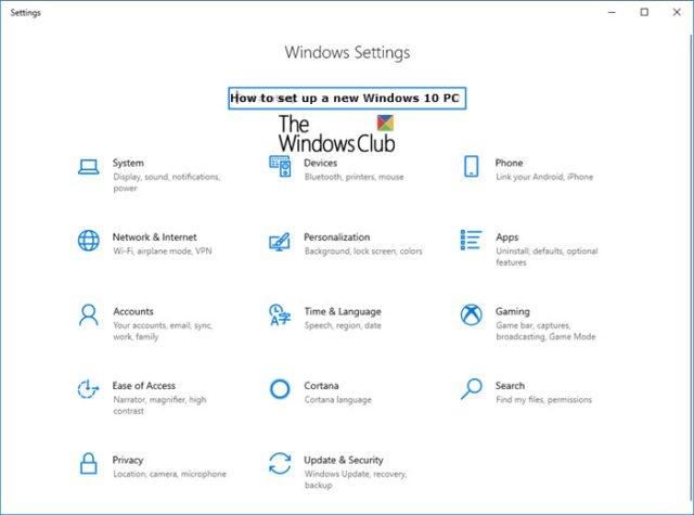 How to set up & configure a new Windows 11/10 computer