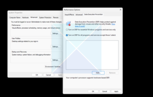 Data Execution Prevention or DEP feature in Windows 11/10