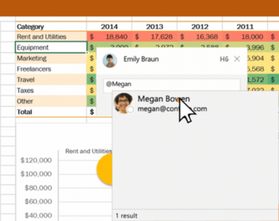 How to use @mention to tag someone in Office 365 apps for feedback