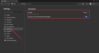 How to change the Download folder in Microsoft Edge 2025