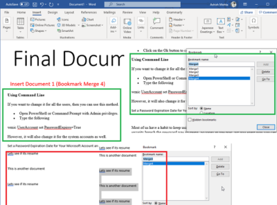 How to merge Multiple Word documents into one