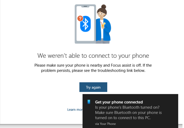 Troubleshoot Phone Link app problems & issues on Windows PC