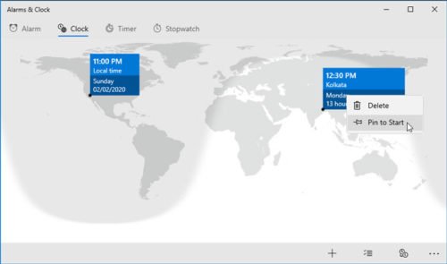 Add Clock to Start Menu using Clock app in Windows 11/10