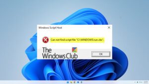 Cannot find script file run.vbs error at logon in Windows 11/10