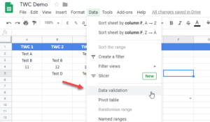 How to create a drop-down list in Google Sheets with color