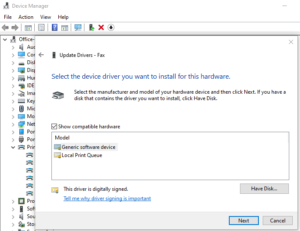 Scanner or Printer Driver is unavailable in Windows 11