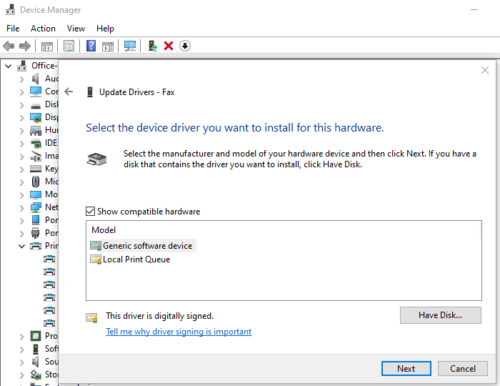 Scanner or Printer Driver is unavailable in Windows 11/10