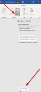 Microsoft Word cannot select or highlight text with mouse
