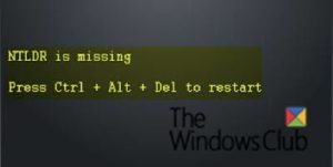 Fix NTLDR is missing, Press Ctrl-Alt-Del to restart error in Windows 10