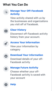 How to turn off and control Off-Facebook Activity?