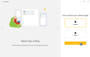 How to add a Phone via Phone Settings in Windows 10