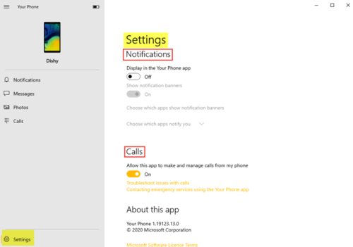 How to add a Phone via Phone Settings in Windows 10