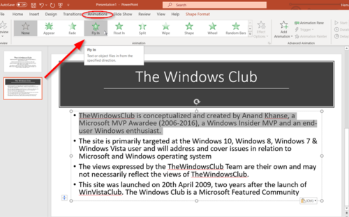 How to dim Text in PowerPoint presentations