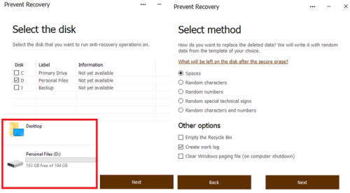 Wipe Hard Disk and MFT clean to prevent recovery of deleted files