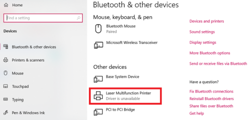 Scanner or Printer Driver is unavailable in Windows 11/10