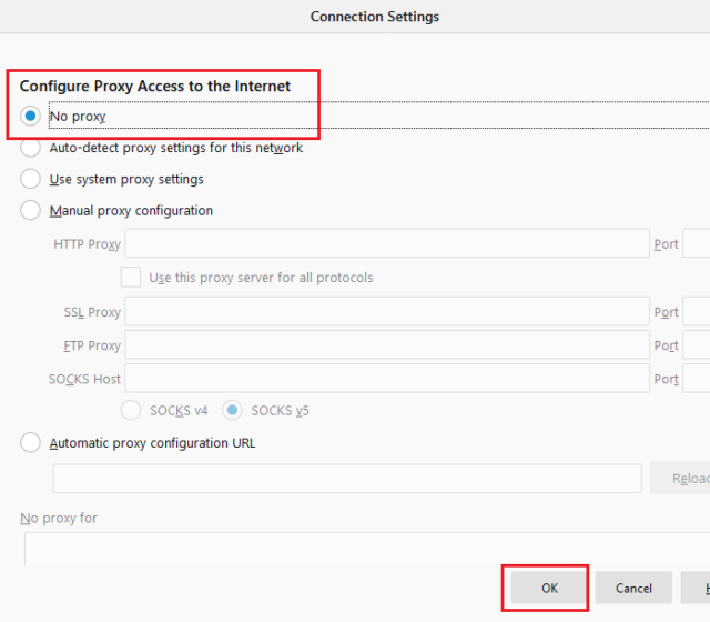 Fix Server not found, Firefox can't find the server