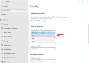 Set different Display Scaling level for Multiple Monitors in Windows 11