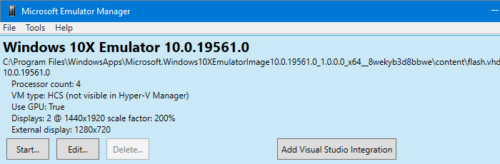 How to install Windows 10X Emulator on Windows 10