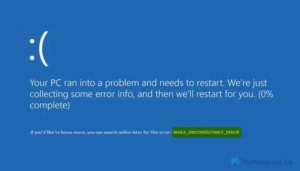 WHEA UNCORRECTABLE ERROR 0x00000124 BSOD [Fix]