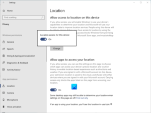 Your location has recently been accessed or is currently in use