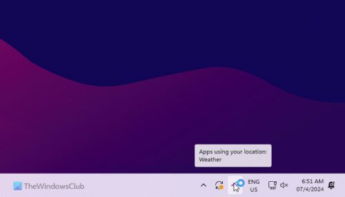 Your location has recently been accessed or is currently in use