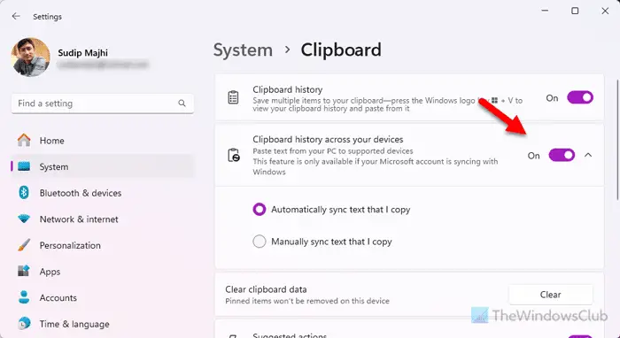 How to disable Clipboard Sync Across Devices in Windows 11/10 How to disable Clipboard Sync Across Devices in Windows 11/10