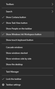 Configure Pen and Ink Workspace Settings in Windows 11