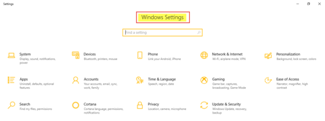 How to open and use Windows 10 Settings