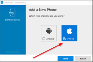 How to use Dell Mobile Connect app with an iPhone or Android
