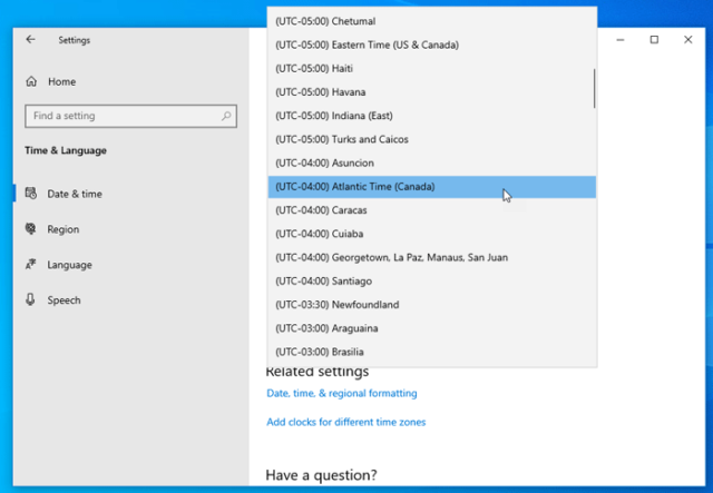 Adjust for daylight saving time automatically is grayed out in Windows