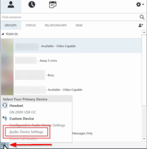 How to change Audio & Video settings in Skype for Business