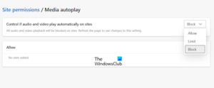 How to disable or stop Video Autoplay in Microsoft Edge