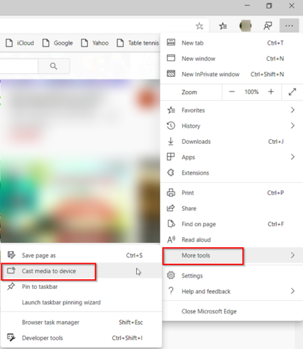 Disable or Enable Cast Media to Device in Edge on Windows