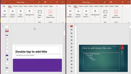 How to format and change Slide layout in PowerPoint at once