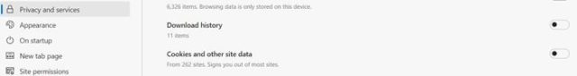Privacy and Security Settings in Edge browser on Windows 11/10