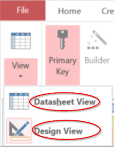 How to create Tables with Table Designer in Access