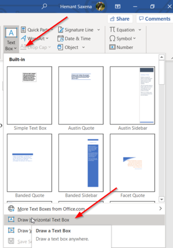 How to change Text Direction by rotating text in Word