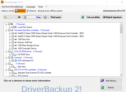 Free Driver Backup & Restore software for Windows 11