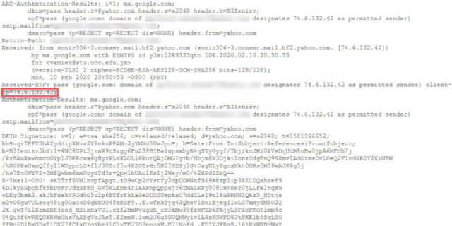 How to trace an email address to the source IP of the owner
