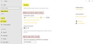 How to use Ease Of Access settings in Windows 10
