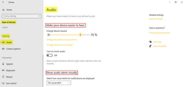 How to use Ease Of Access settings in Windows 10