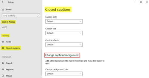 How to use Ease Of Access settings in Windows 10