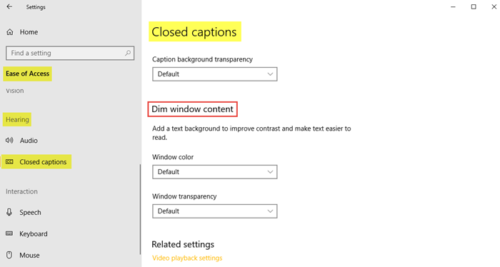 How to use Ease Of Access settings in Windows 10