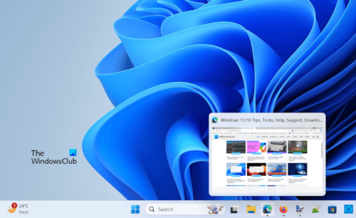 Make Taskbar Thumbnail Preview size bigger in Windows 11/10