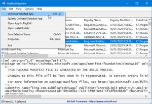 Get a list of all installed apps on Windows PC - InstalledAppView